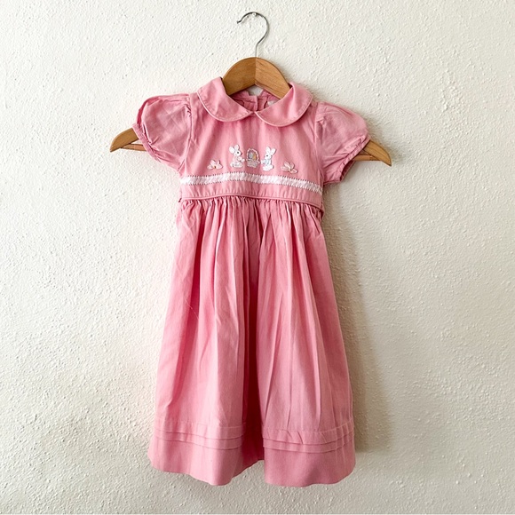 Strasburg | Dresses | Strasburg Vintage Girls Pink Easter Bunny Dress ...